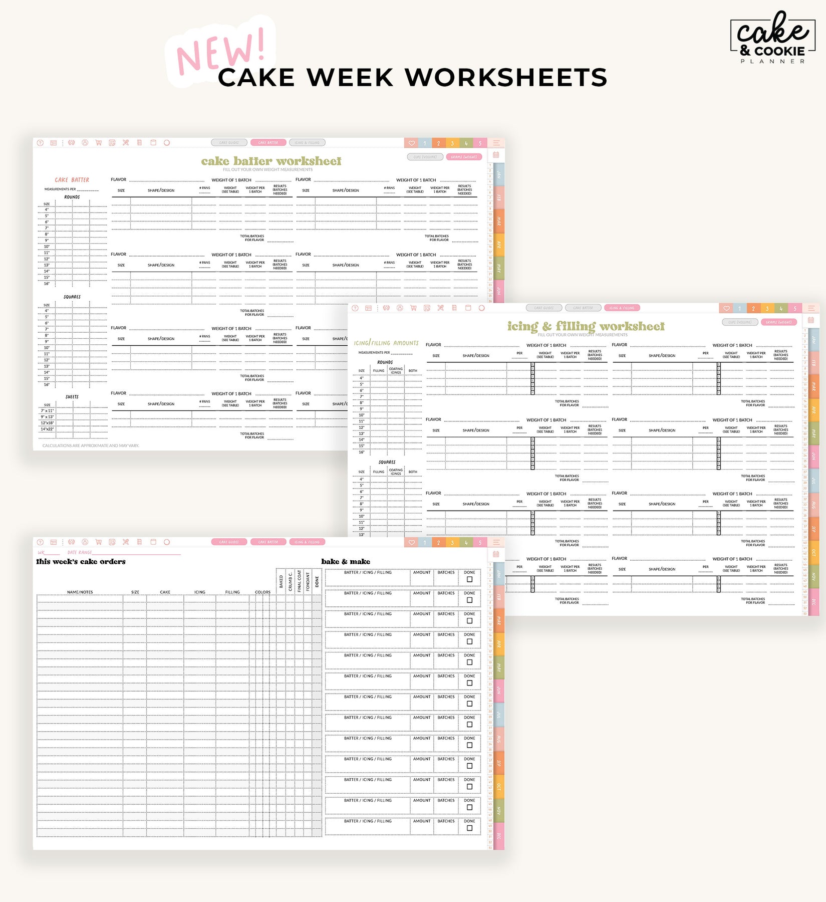 All Planners – Cake and Cookie Planner | Avalon Cakes