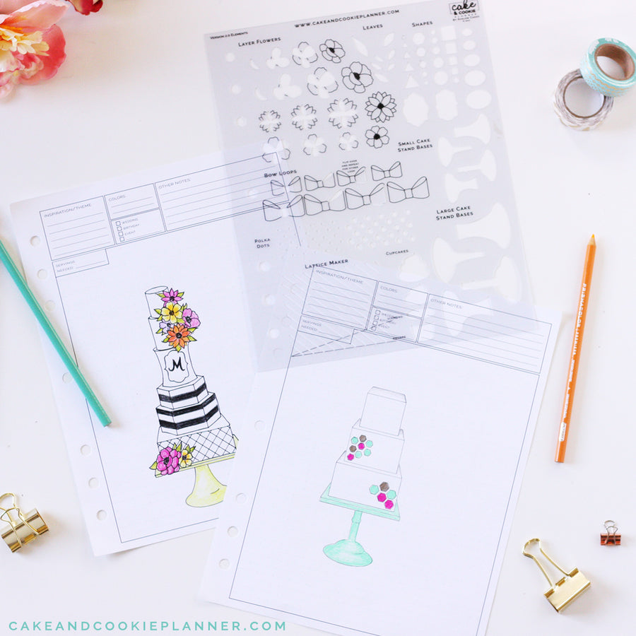 Cake Sketching Templates – Cake and Cookie Planner | Avalon Cakes